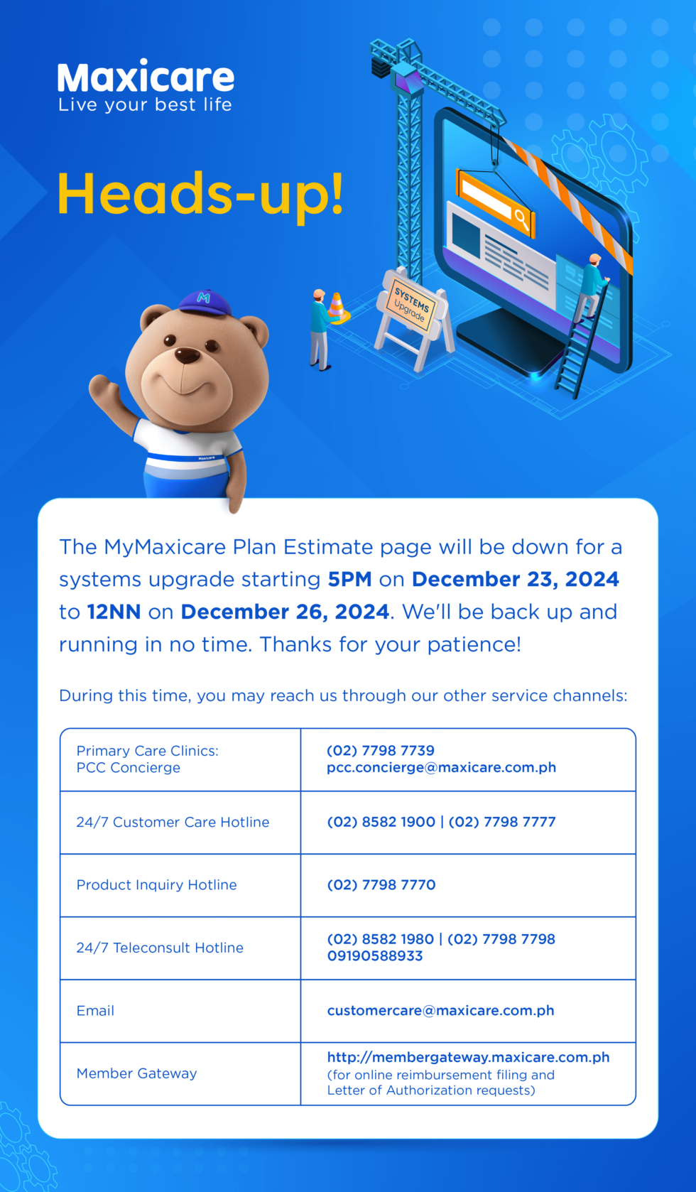 MyMaxicare Plan Estimate Systems Upgrade - Premier Healthcare Provider ...